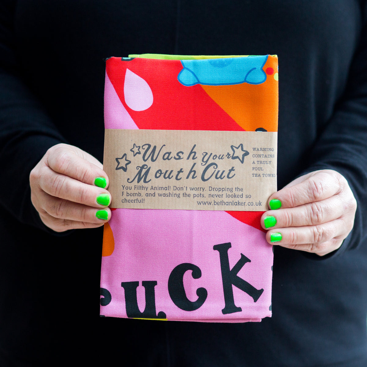 ‘Wash Your Mouth Out’ Potty Mouth Tea Towel 100% Cotton Tea Towel ...