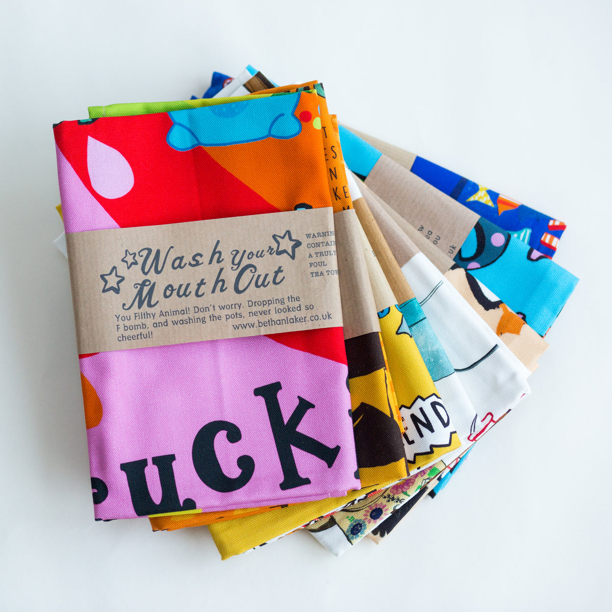 ‘Wash Your Mouth Out’ Potty Mouth Tea Towel 100% Cotton Tea Towel ...